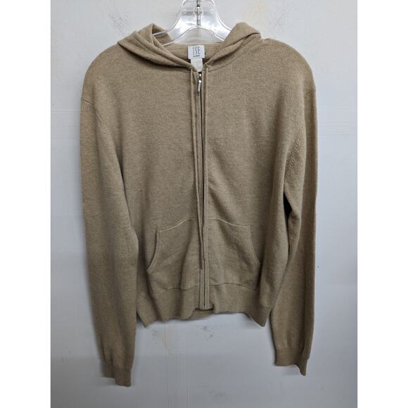 TSE | Sweaters | Tse Womens Cashmere Hoodie Sweater Full Zip Beige Size ...